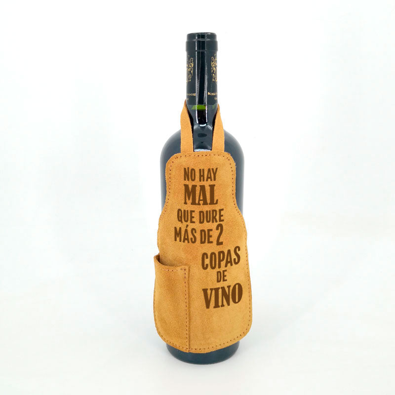 Cubre botella - Mini Pechera "No hay mal que dure..."